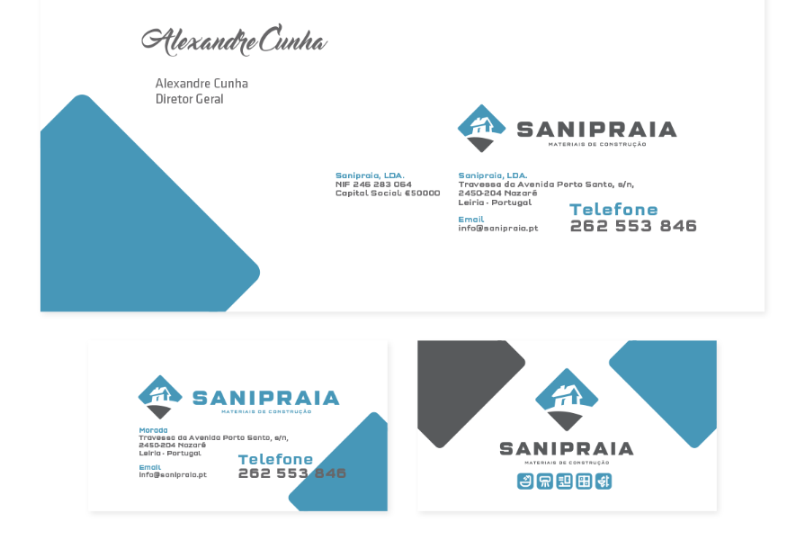 Linha Gráfica Sanipraia Logotipo Linha gráfica Material quarto de banho ...